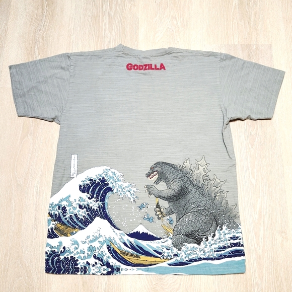 Shirts | Gray Godzilla Back Graphic Tshirt Xxl | Poshmark